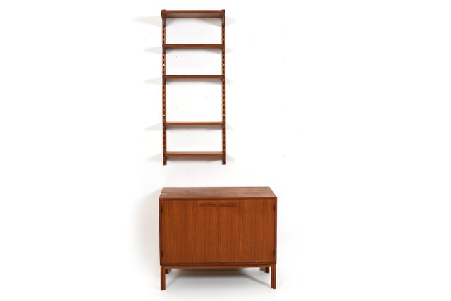 Cabinet and Shelf System by Kai Kristiansen for FM Møbler, 1960s, Set ...