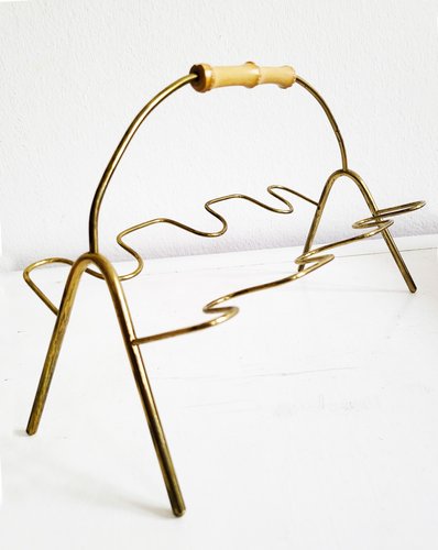 Mid-Century Modern Bamboo and Brass Cognac Glass Rack, 1950s for sale ...