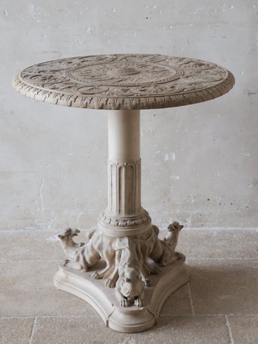 Antique Bisque Porcelain Table with Classical Relief, 1890s for sale at ...
