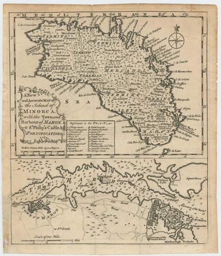 Maps of Minorca and Mahon at the End of the Seven Years War for sale at ...