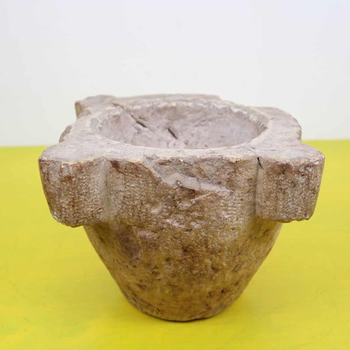 Ancient Terracotta Color Marble Mortar for sale at Pamono