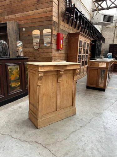 Solid Oak Reception Counter for sale at Pamono
