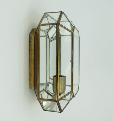 Vintage Wall Light in Mirrored Glass and Metal from Manfred Fenske ...