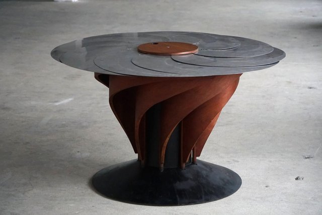 Danish Brutalist Adjustable Dining Table in Mahogany and Steel by Nils ...
