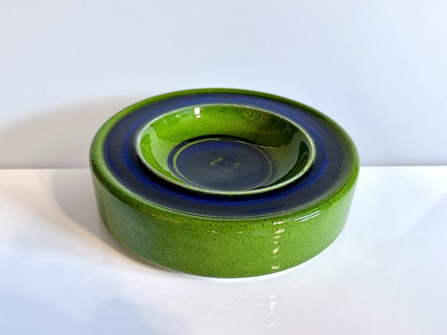 Brutalist Sculptural Glazed Ceramic Art Bowl by Renée Neue for ...