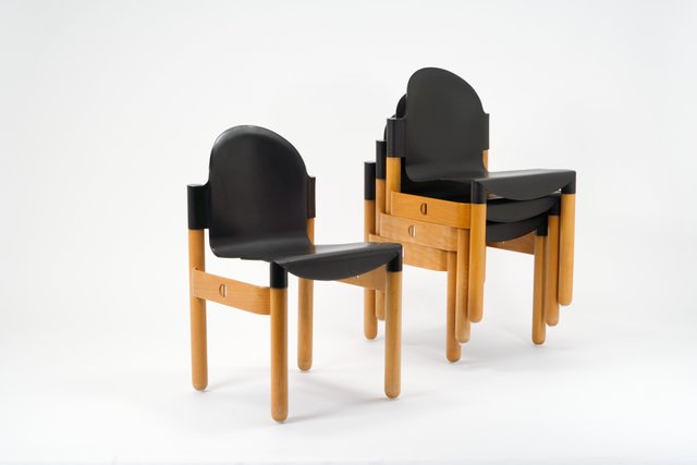 Model Flex 2000 Stacking Chairs by Gerd Lange for Thonet, 1979, Set of ...