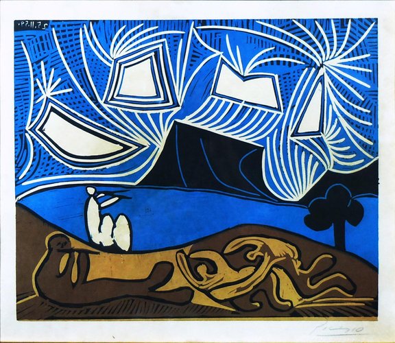 Pablo Picasso, Composition, 1960, Engraving for sale at Pamono
