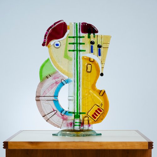 Fusion Multicolour Glass Sculpture by Silvio Vigliaturo, Murano, Italy ...