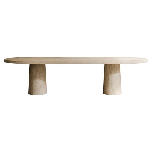 Geneva Dining Table in Hand-Sculpted French Oak by Paloma Editions for ...