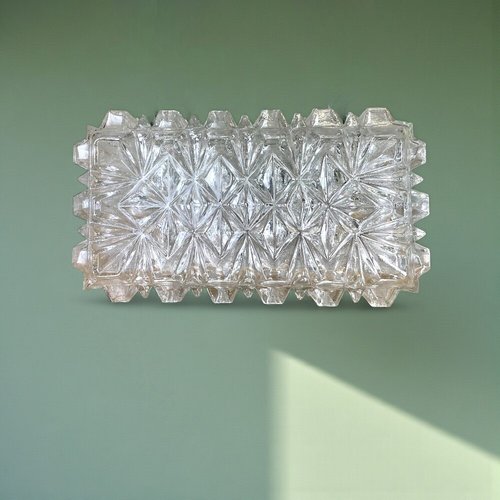 Small Rectangular Glass Flush Mount from ERCO, 1960s for sale at Pamono