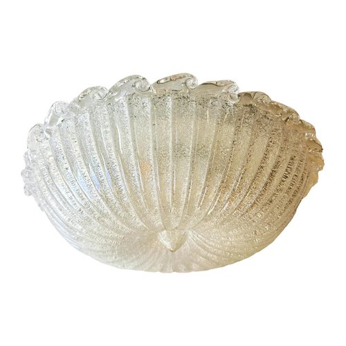 Plafón italiano tradicional de cristal de Murano Graniglia blanco de ...