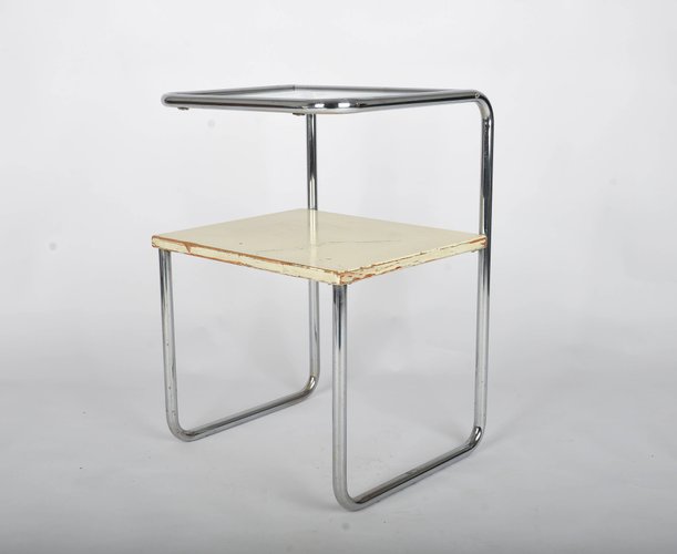 Bauhaus Bedside Table in Tubular Steel, 1930s for sale at Pamono