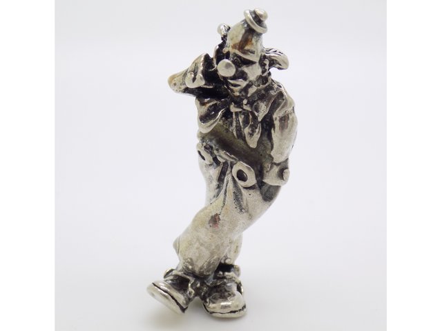 Vintage Italian Handmade Silver Circus Clown Figurine, Italy, 1970s for ...