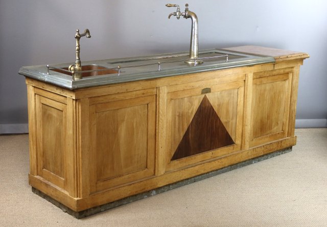 Large Antique Bar in Oak, 1890s for sale at Pamono