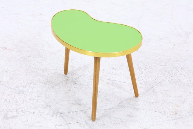 Mid-Century Kidney-Shaped Green Plant Stand, 1960s for sale at Pamono