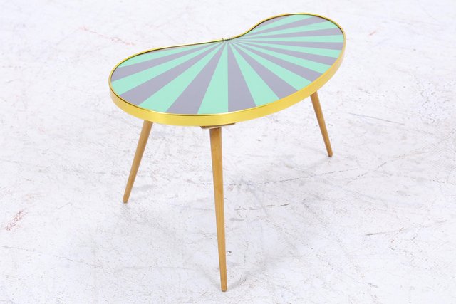 Mid-Century Kidney-Shaped Black and Green Plant Stand, 1960s for sale ...
