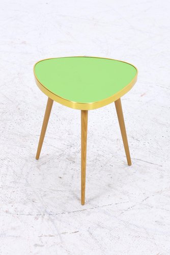 Mid-Century Kidney-Shaped Green Plant Stand, 1960s for sale at Pamono