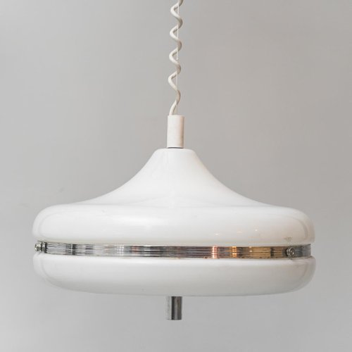 Space Age Metal and Plastic Pendant Light, 1970s for sale at Pamono