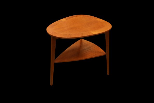 Triangular Coffee Table in Teak with Magazine Shelf by Georg Jensen for ...