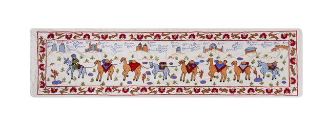 Uzbek Suzani Animal Tablecloth for sale at Pamono