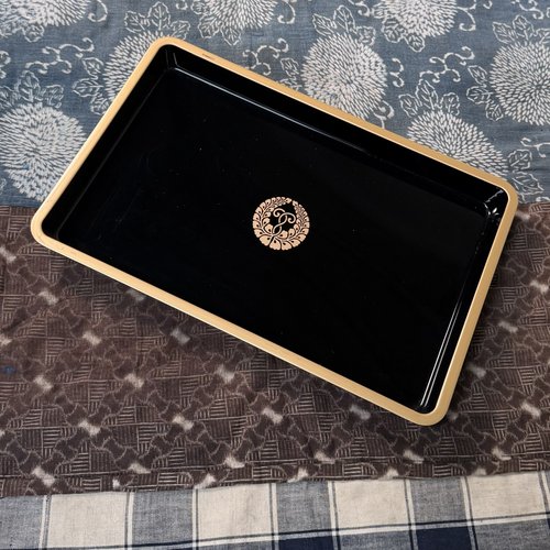 Japanese Lacquer Tray with Fuji-Mon, 1970s for sale at Pamono