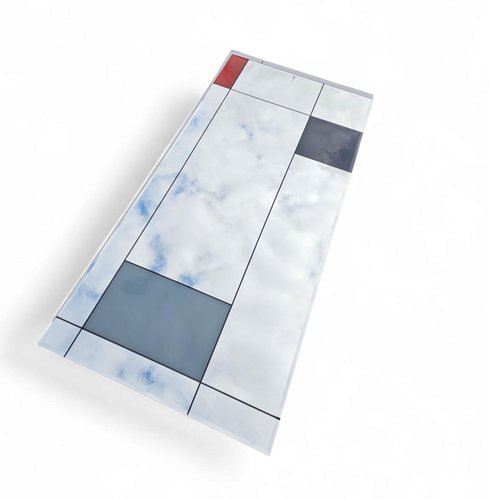 Large Vintage Mondrian Mirror for sale at Pamono