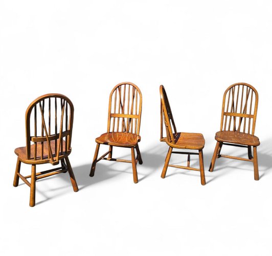 Welsh Stick Back Chairs, Set of 4 for sale at Pamono