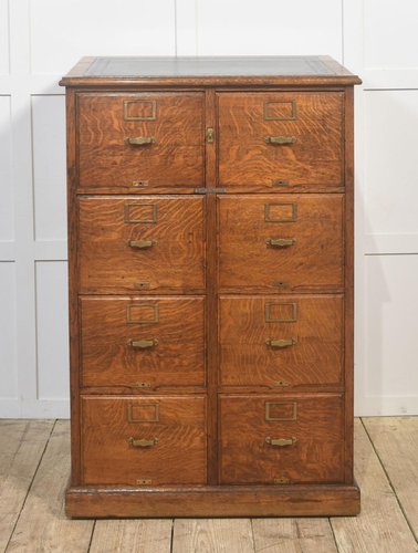 Antique Oak Double Filing Cabinet, 1890s for sale at Pamono