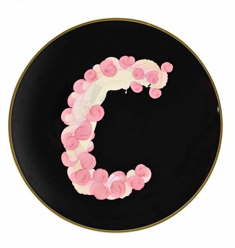 The Alphabet after Erté, C Plate, 1986, Ceramic for sale at Pamono
