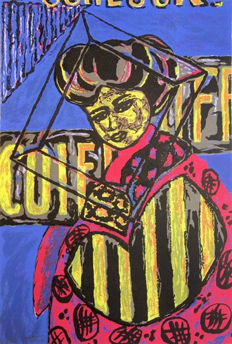 Hakim Tounsi, Salon de coiffure, Lithographie Originale en vente sur Pamono