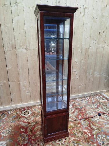Narrow Display Case in Cherry Wood for sale at Pamono