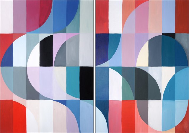 Natalia Roman, Solar Eclipse in La Condesa, Dittico rosso e malva, 2025 ...
