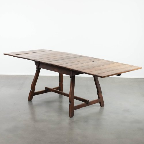 Antique Swiss Folding Dining Table in Oak, Mid-19th Century for sale at ...