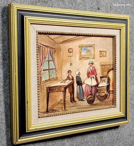 Michel Lensky, 1800s, Oil on Panel, Framed for sale at Pamono