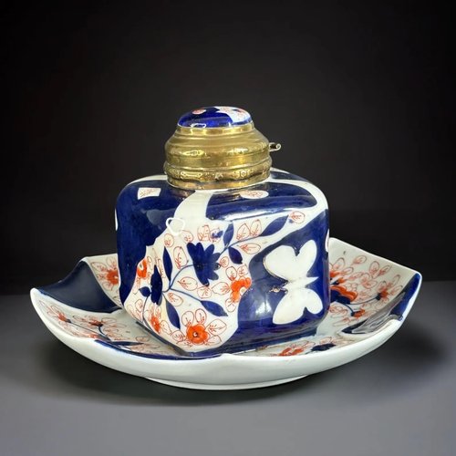 Japanese Imari Porcelain Inkwell, 1800s for sale at Pamono