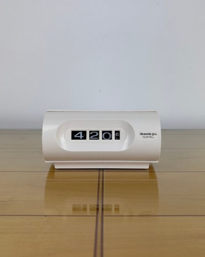 Vintage Space Age White #451 Digital Clock Roll from Sankyo, Japan ...