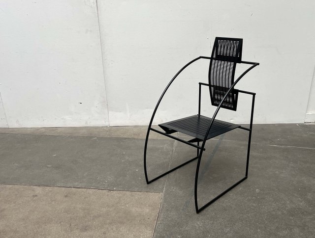 Sedia Quinta postmoderna in metallo nero di Mario Botta per Alias ...