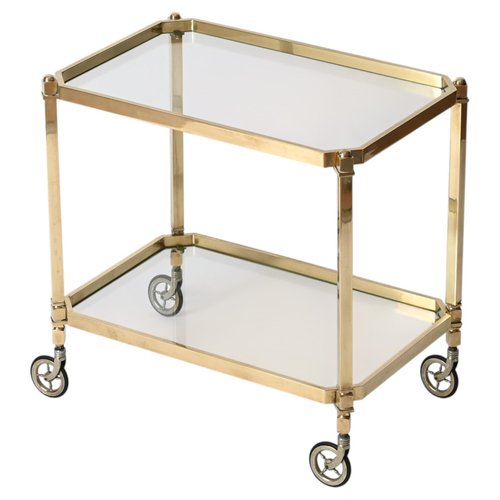 Mid-Century Modern French Bar Cart in Brass from Maison Jansen, 1970s ...