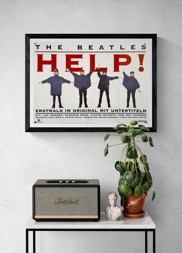 The Beatles Help! Original Music Poster, 1965 for sale at Pamono