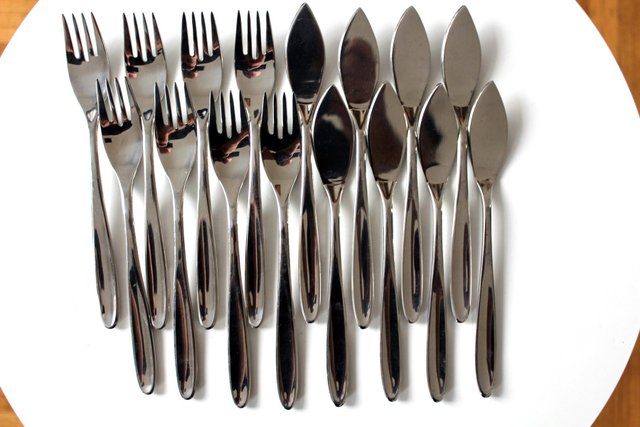 Fish Cutlery by Collini, 1970s, Set of 8 for sale at Pamono