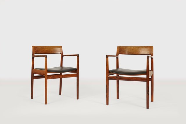Mid-Century Danish Rosewood Armchairs from Rodding Denmark Norgard ...