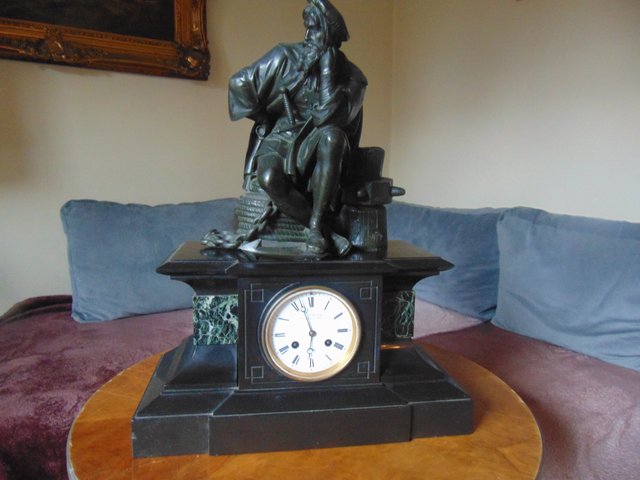 Antique Marble Sailor Clock for sale at Pamono