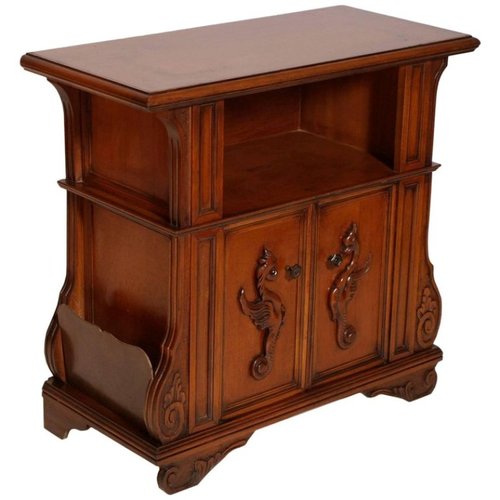 Mid-Century Cabinet & Magazine Rack, 1940s for sale at Pamono