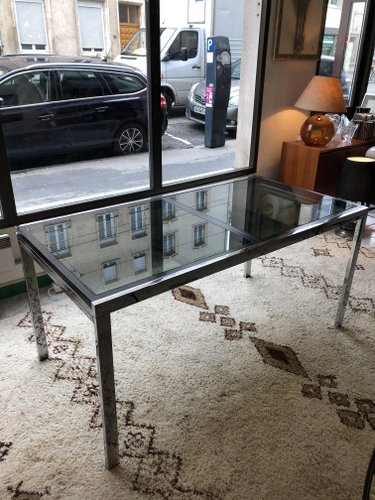 Ausziehbarer italienischer Vintage Glastisch, 1970er bei Pamono kaufen