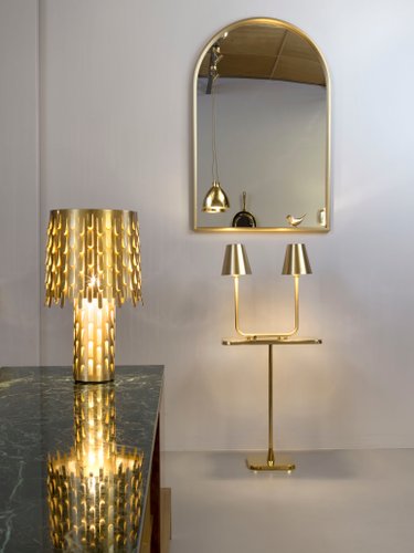 Brass Bio Lamp with Two Lights by A. Cibic for Ghidini 1961 for sale at ...