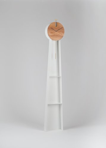 White OTTO Pendulum Clock by Leonardo Fortino for Formae for sale at Pamono