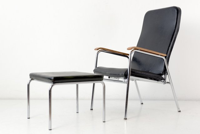 Swiss Adjustable Armchair & Ottoman from Embru, 1950s, Set of 2 for ...