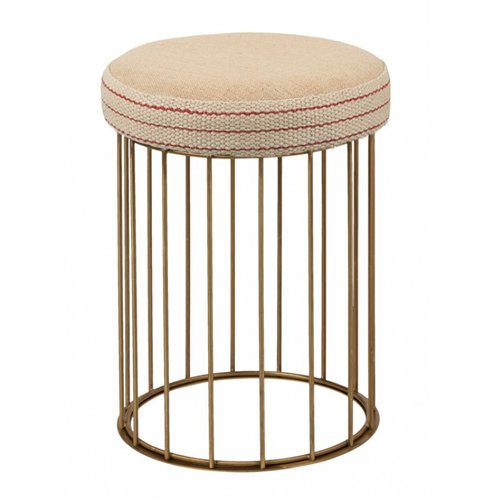 Cage Stool by Niccolò De Ruvo for Brass Brothers for sale at Pamono