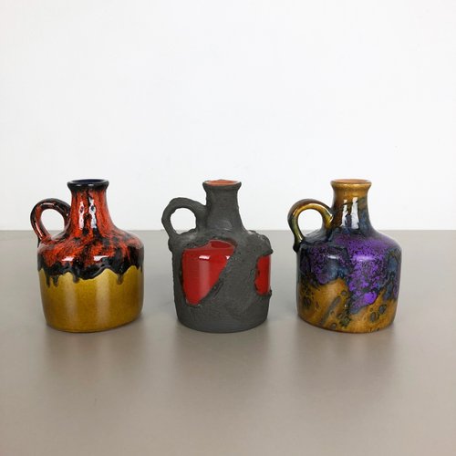 Ceramic Studio Pottery Vases from Roth, 1970s, Set of 3 for sale at Pamono