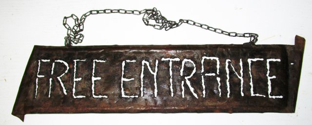 Free Entrance Sign by Cartel Hierro for sale at Pamono